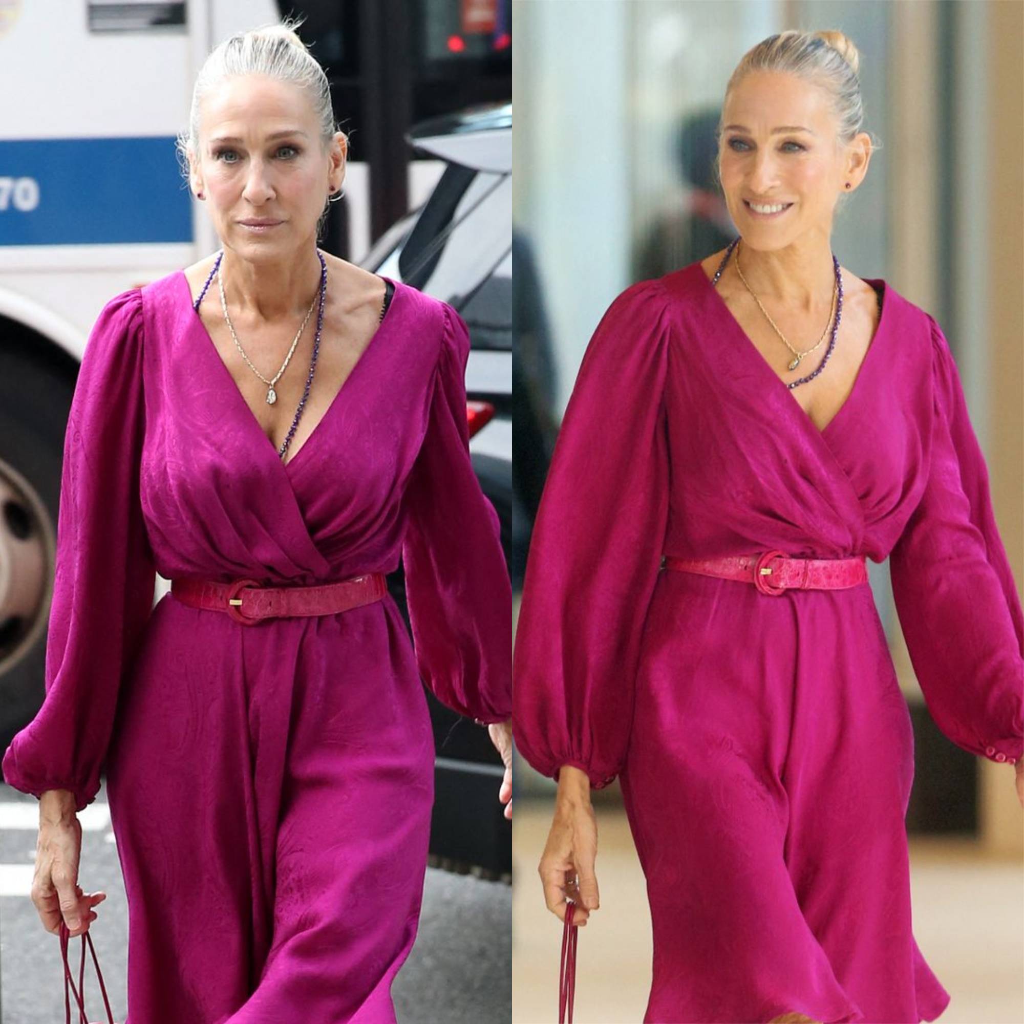 PHOTOS. Sarah Jessica Parker sublime avec des cheveux gris